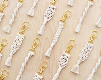 Chevron Macrame Keychain With Gold Swivel Snap Hook | Etsy