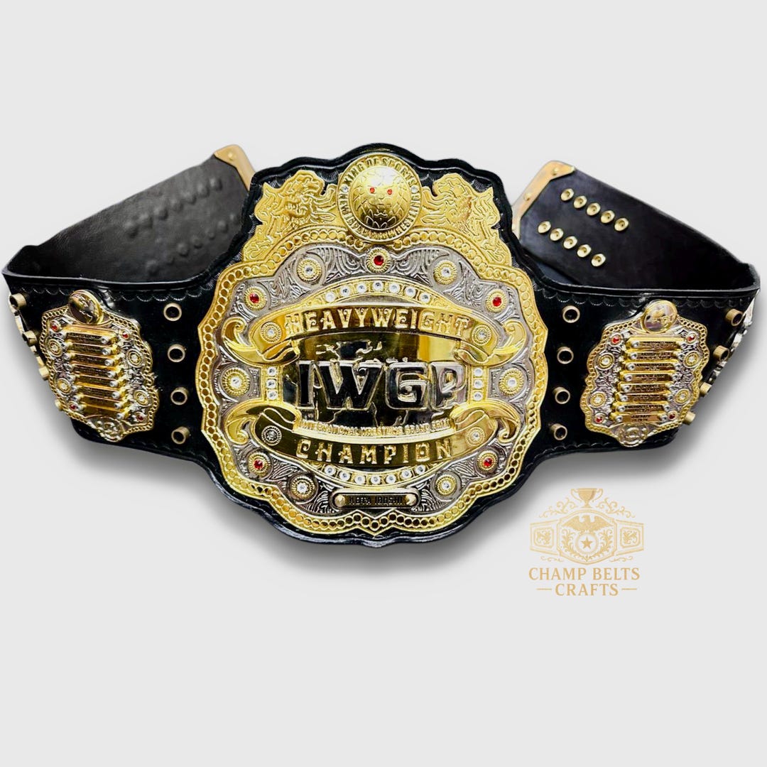 IWGP V4 Heavyweight Championship Replica Belt: 24k Gold Plated NJPW ...