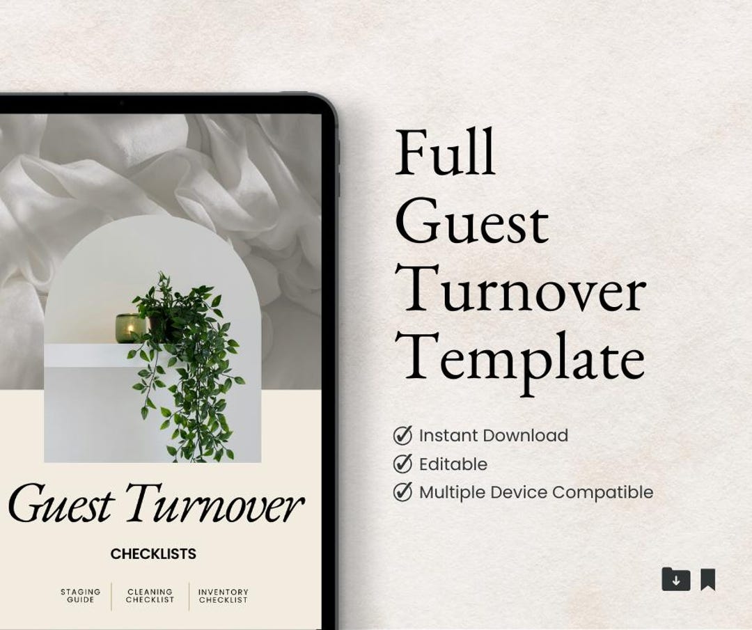 Full Guest Turnover Template - Etsy
