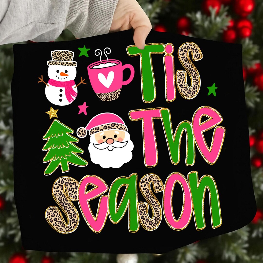 Christmas Doodles PNG, Leopard Christmas Tree PNG, Preppy Christmas PNG ...