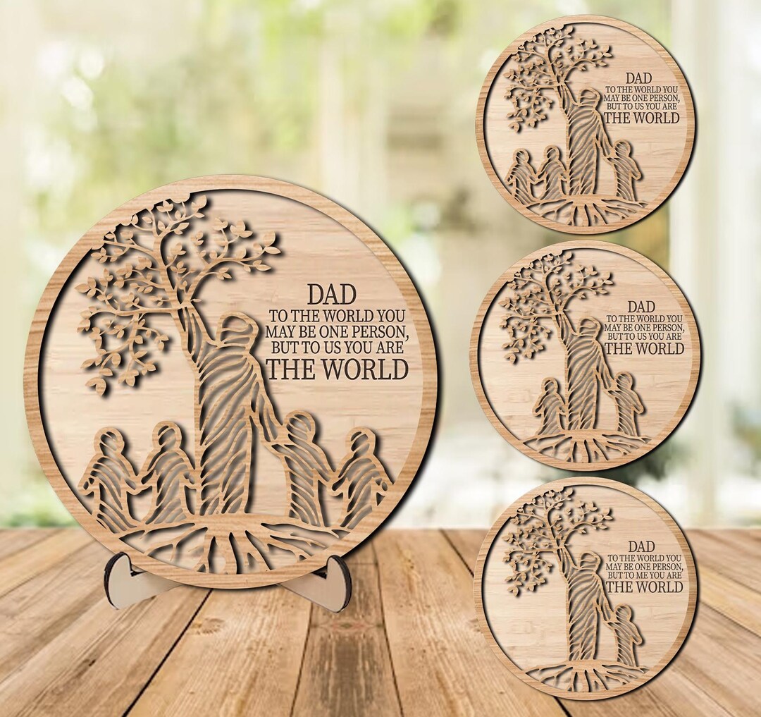 Fathers Laser Cut File, Dad Tree SVG, Father's Day Tree, Father's Day ...