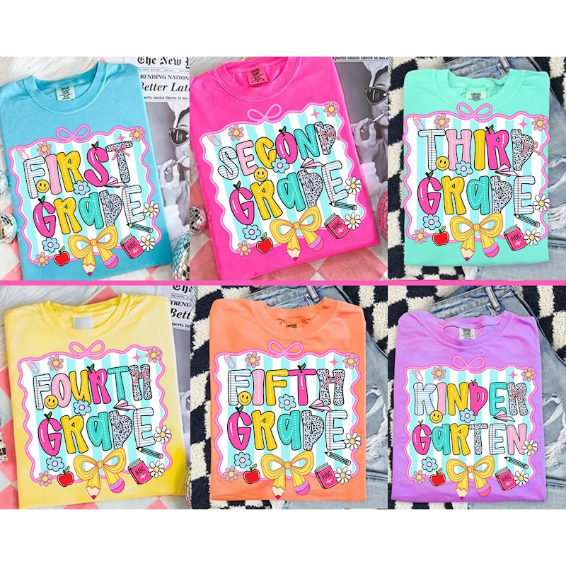 First Grade Shirt Design - Etsy