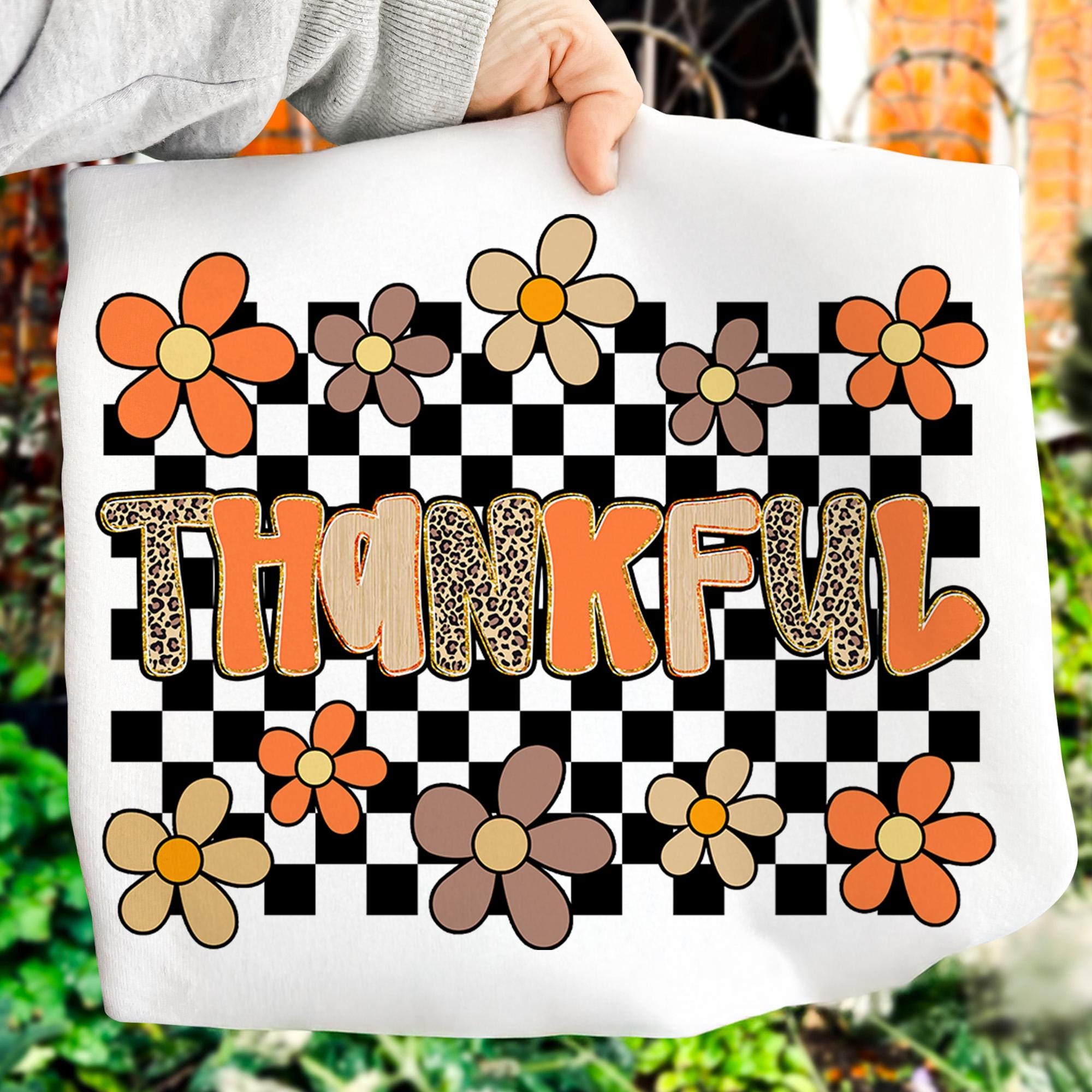 Preppy Checkered Thankful PNG, Fall Pumpkin PNG, Pumpkin Season PNG ...