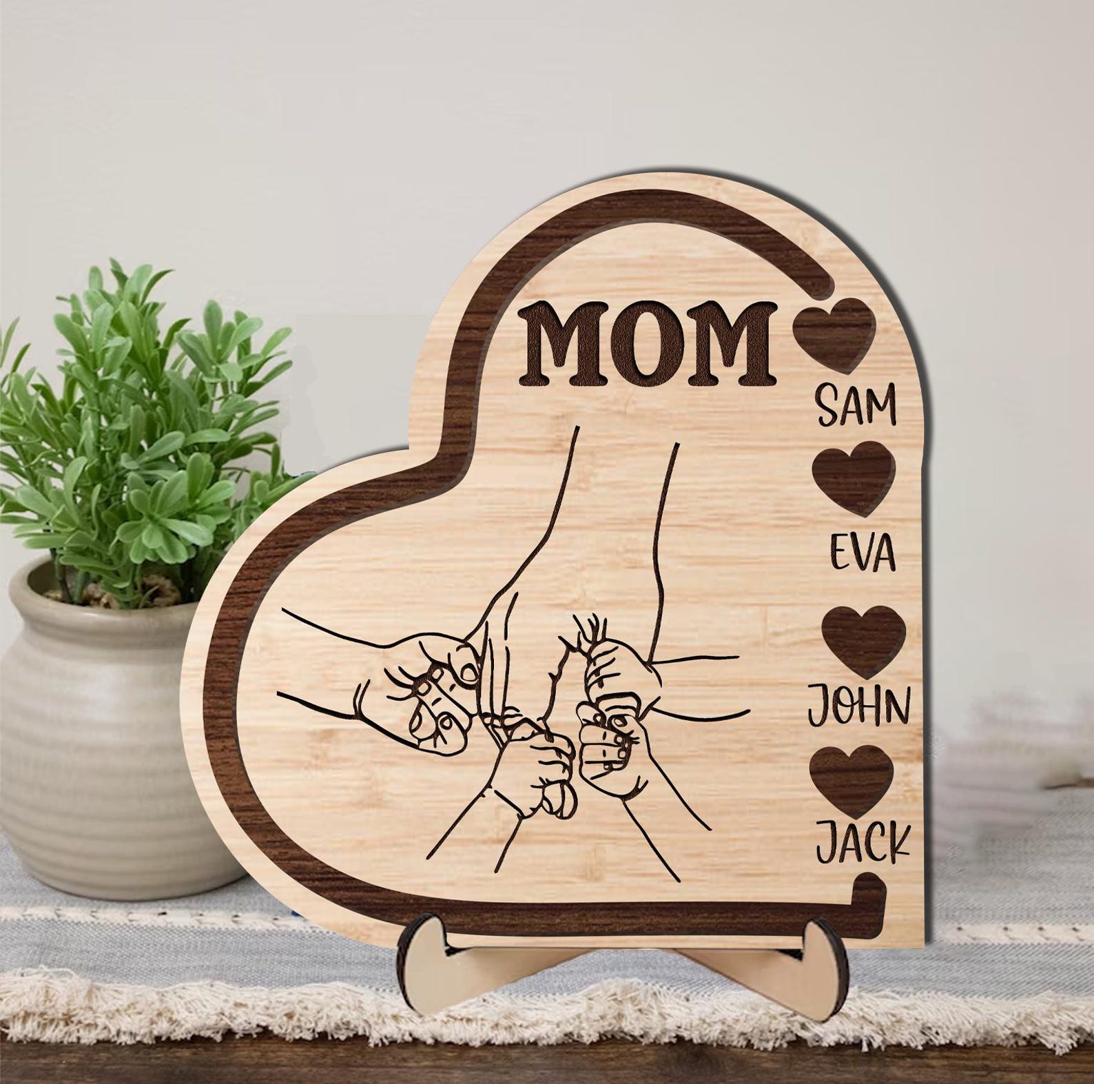 Mothers Day Sign Svg Laser Cut, Mom Gift Svg, Holding Mom's Hand Svg ...