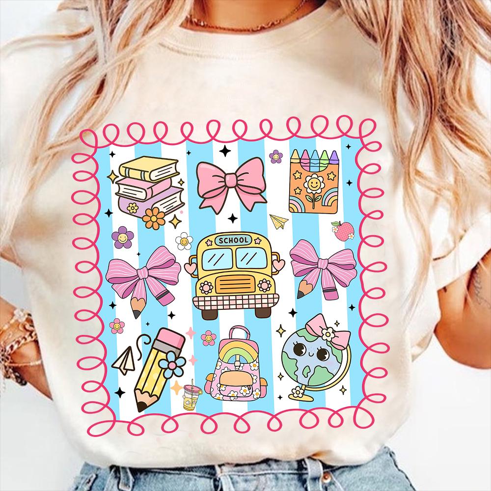 Preppy Back to School Coquette Png, Coquette First Day of School Png ...
