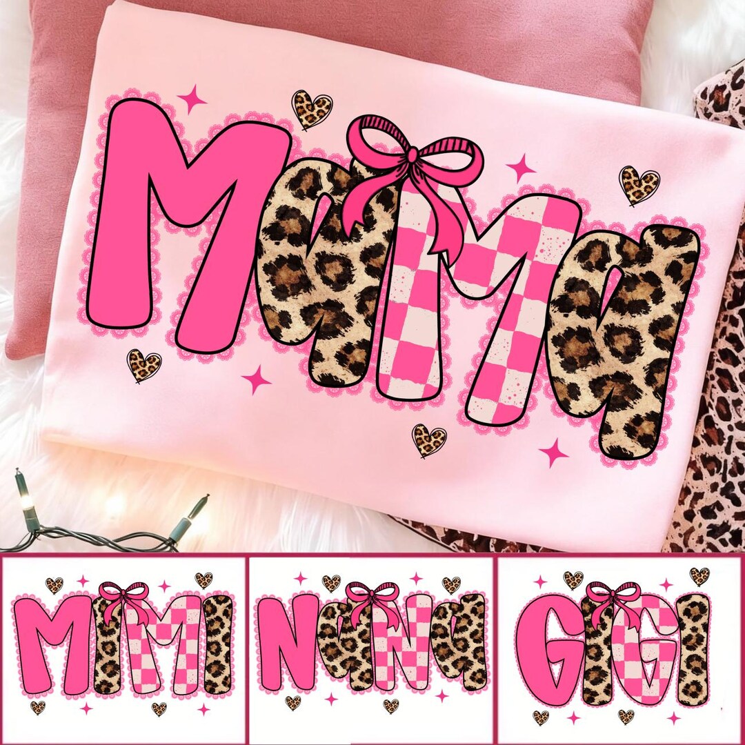 Preppy Mama Valentine Lace Png Bundle, Mimi Nana Gigi Coquette Bow ...