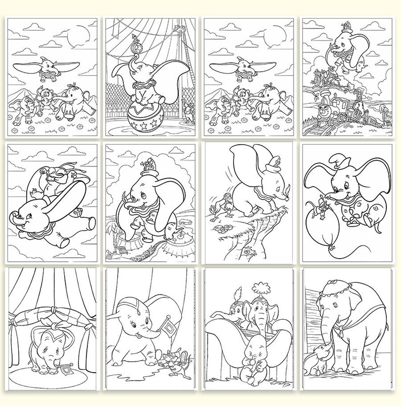 Disney Dumbo 79 Coloring Pages , Dumbo Disney Movie, Children Gift ...