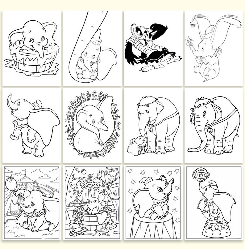 Disney Dumbo 79 Coloring Pages , Dumbo Disney Movie, Children Gift ...