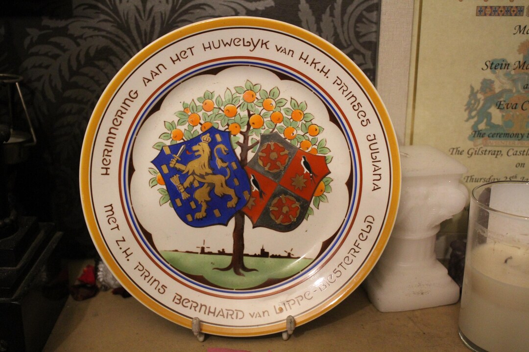 Dutch Royal Wedding Commemorative Plate 1937 Maastricht Juliana ...
