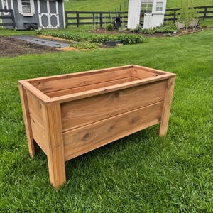 Decorative Cedar Planter / Raised Garden Planter / Raised Cedar Planter ...