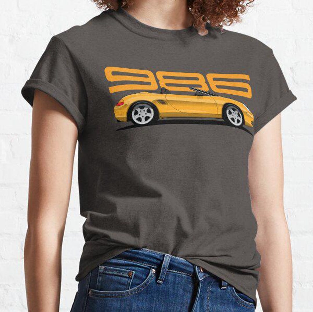 Porsche 986 Boxster Classic Illustration Yellow Classic T-shirt, Size S ...