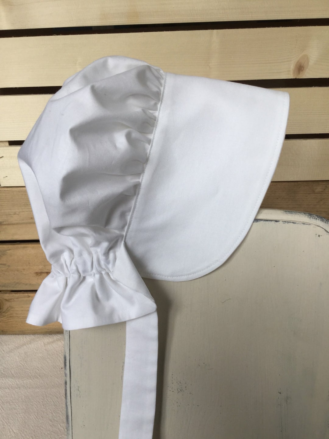 White Bonnet, Pioneer Bonnet, Baby Bonnet, Gardening Bonnet, Sunhat ...