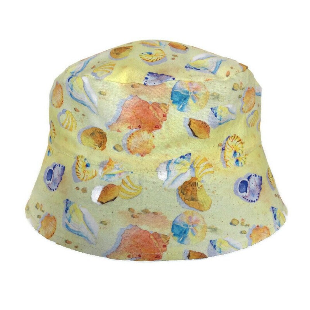 Sea Shells, Sun Hat, Bucket Hat, Toddler Sun Hat, Baby Sun Hat, Pastel ...