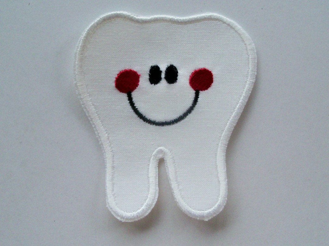 Large Tooth Applique, 5 1/2 X 5 Tooth, DIY Iron on Patch, Sew on ...
