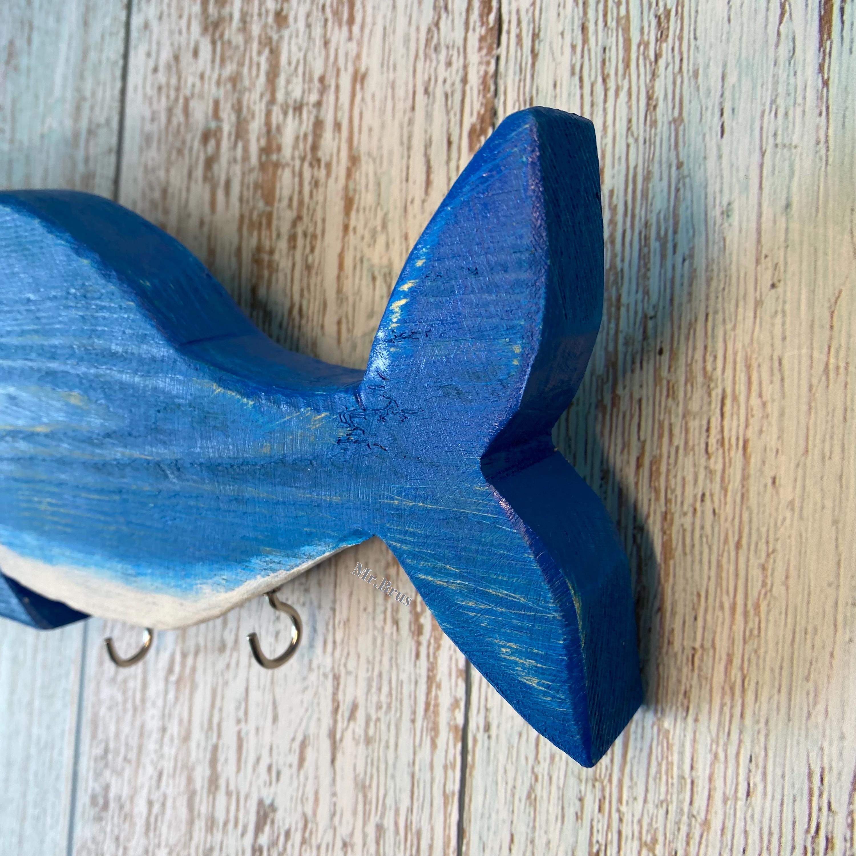 Wooden Whale Key Rack, Nautical Wall Decor, Housewarming Gift, Rustic ...