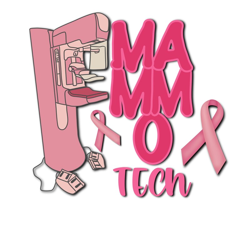 Mammo Tech Mammography Breast Cancer Awareness Pink Tech Week Png JPEG ...