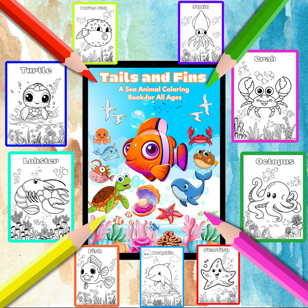 Sea Animal Busy Book for Kids | Ocean-themed Activity Book | Printable ...