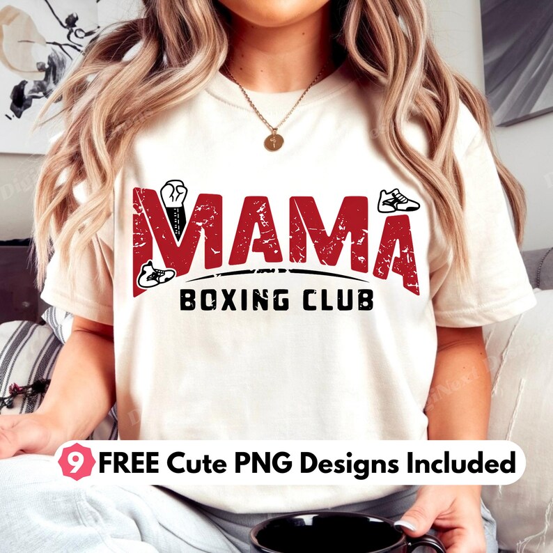 Mama Boxing Club Png, Boxing Mama Png, Retro Boxing Mom Png, Fighter ...