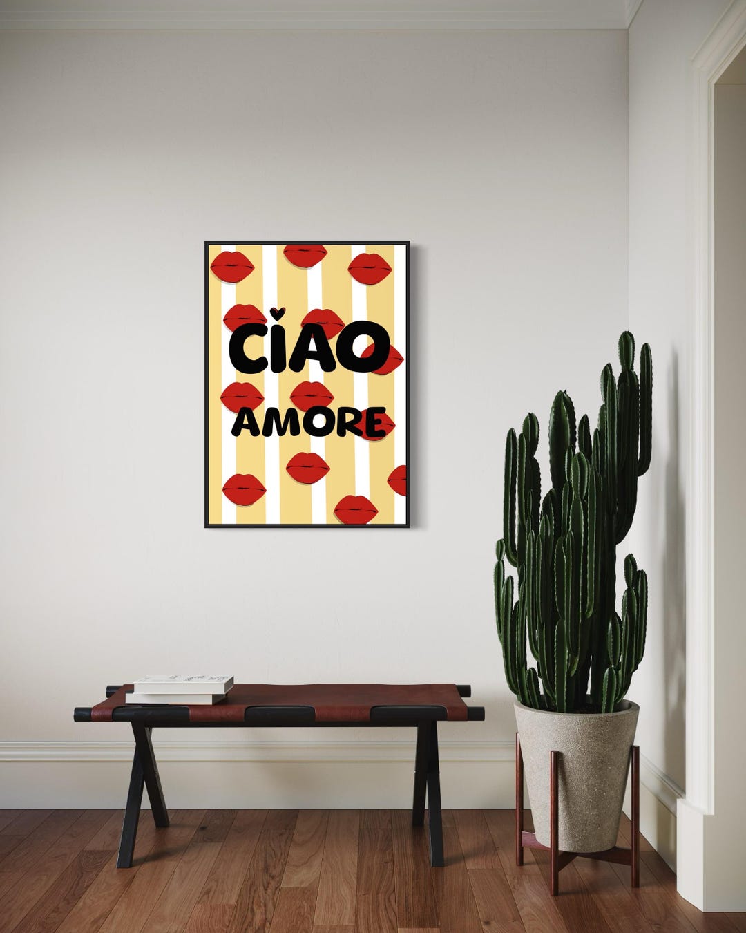 Ciao Amore Quote Poster, Digital Print, Italy, Wall Decoration, Art ...