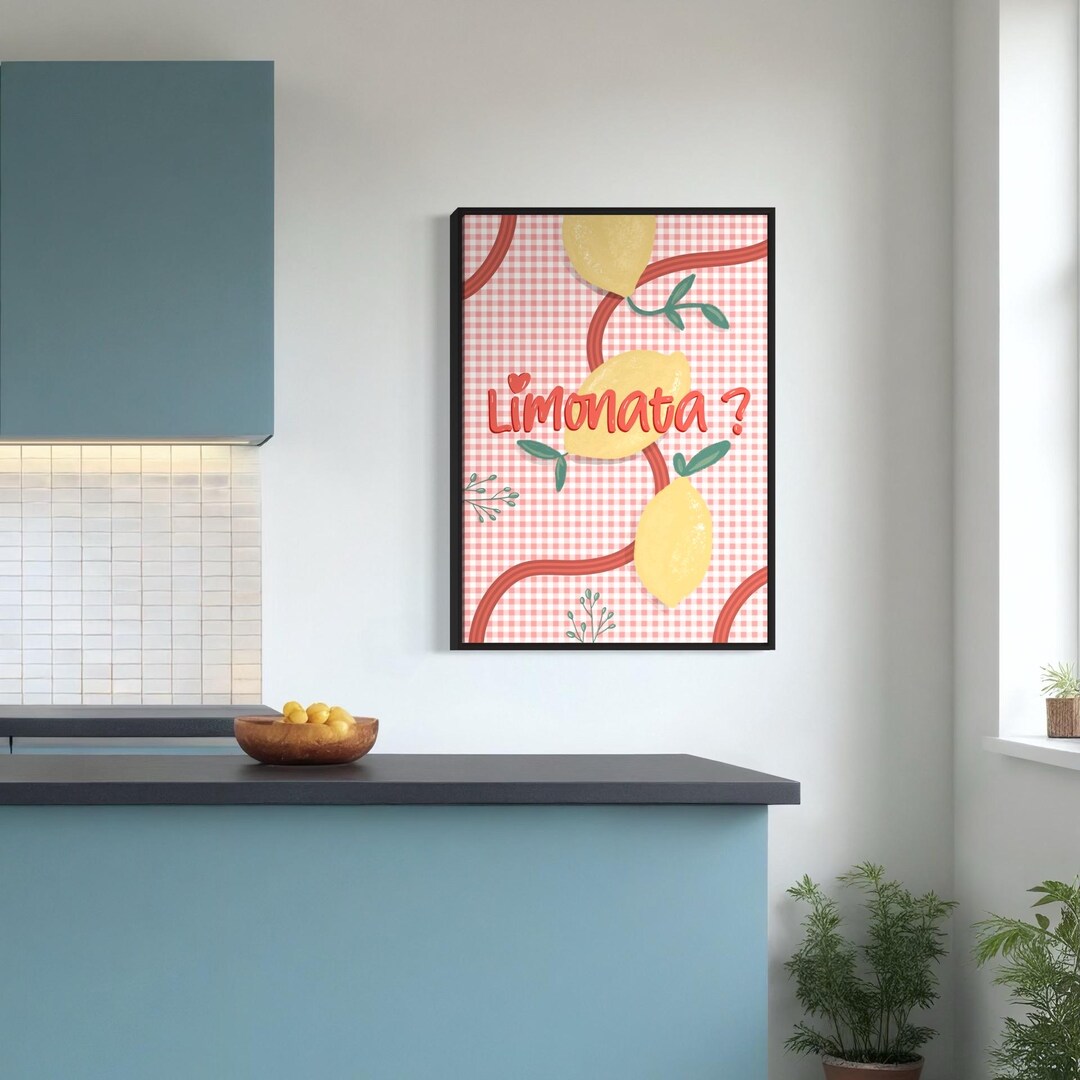 Italian Quote Poster Limonata ? Digital Print, Italy, Wall Decoration ...