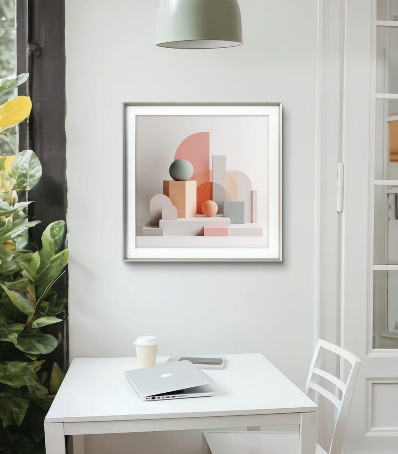 Pastel Shapes - Digital Wall Art Poster - Etsy