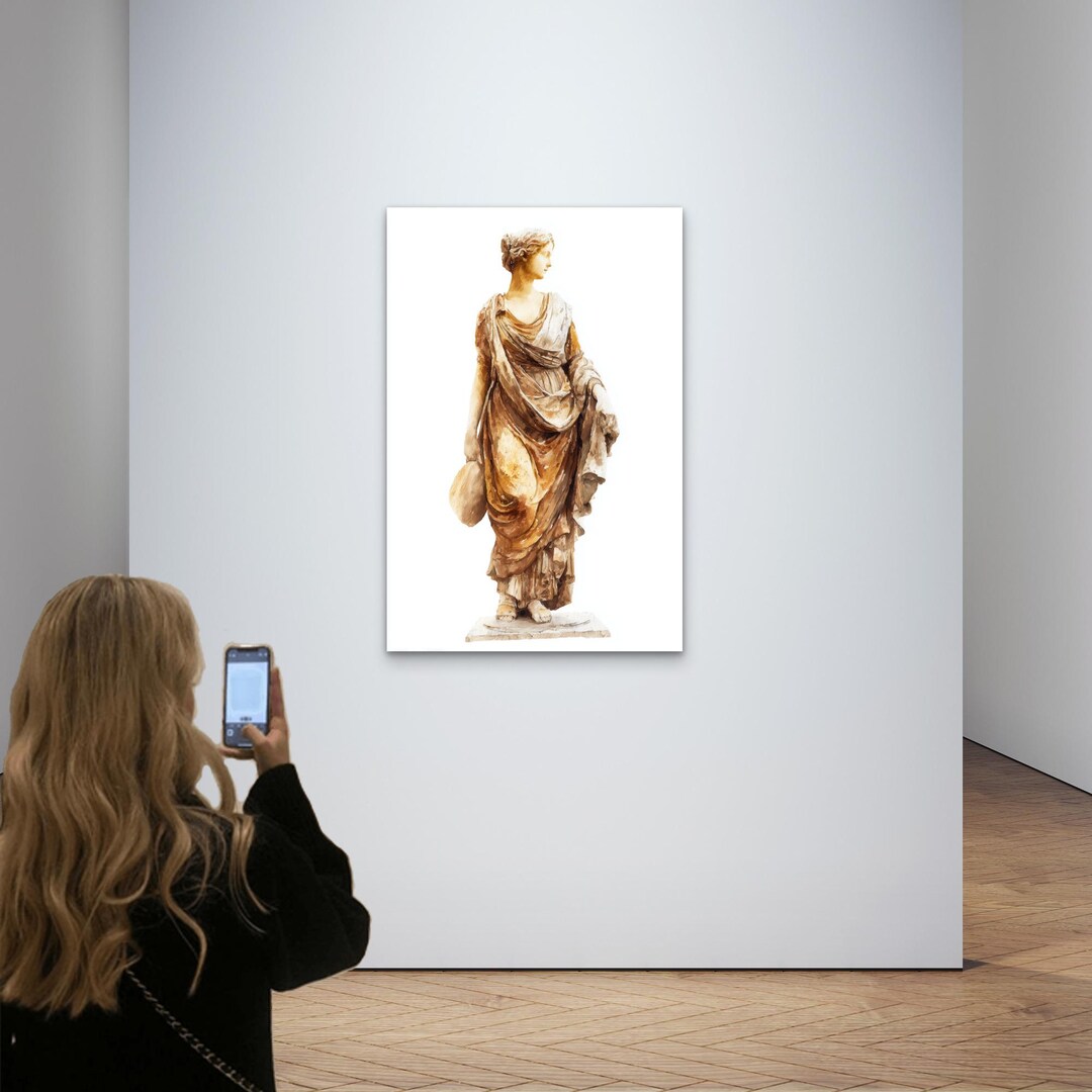 Ancient Greek Subtle Sculpture - Classic Beauty, Digital Artwork, ISO ...