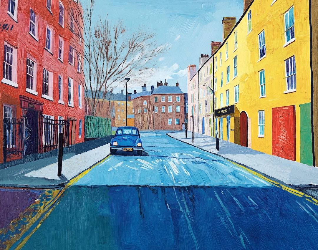 David Hockney Style,colorful Street Art,digital Poster Download,modern ...