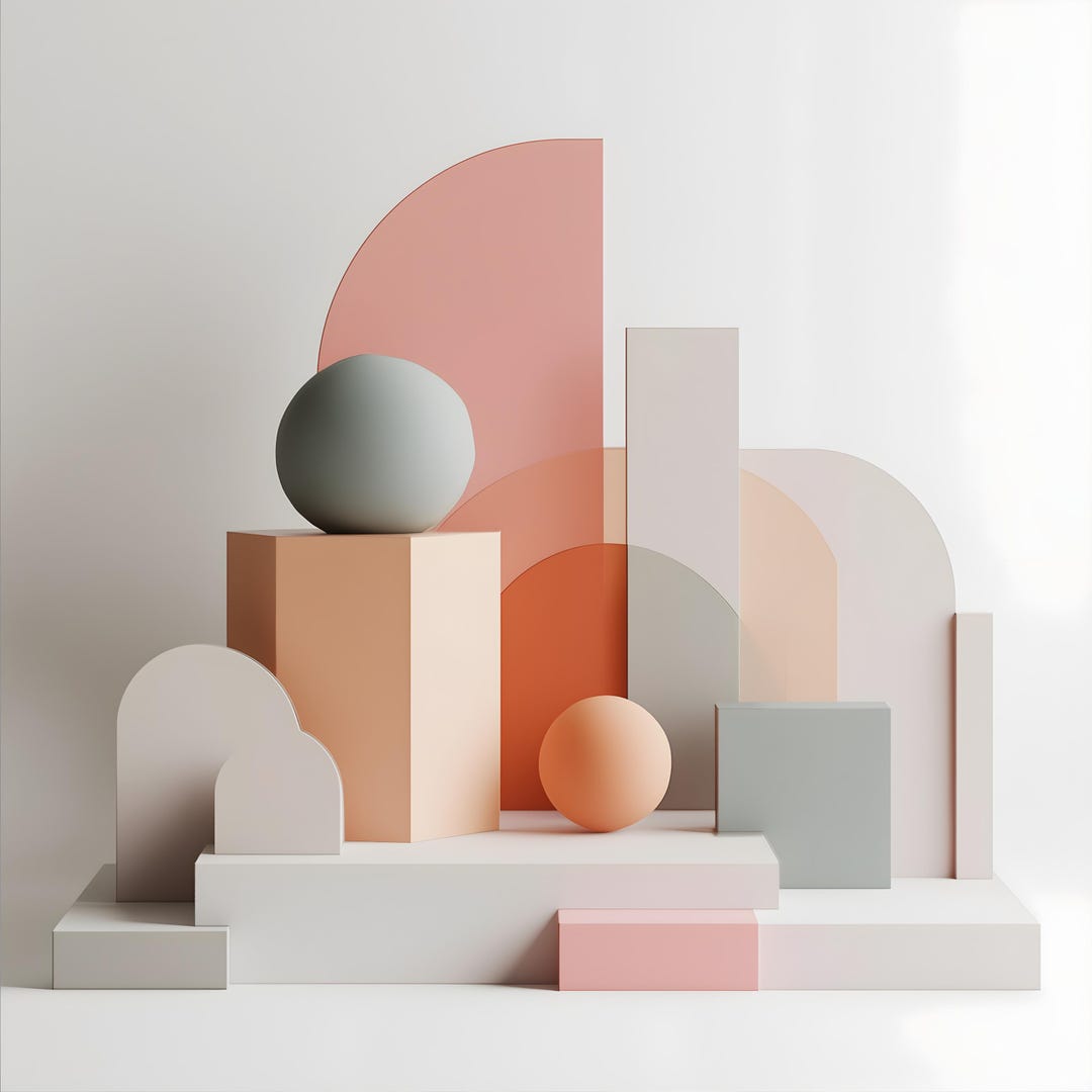 Pastel Shapes - Digital Wall Art Poster - Etsy