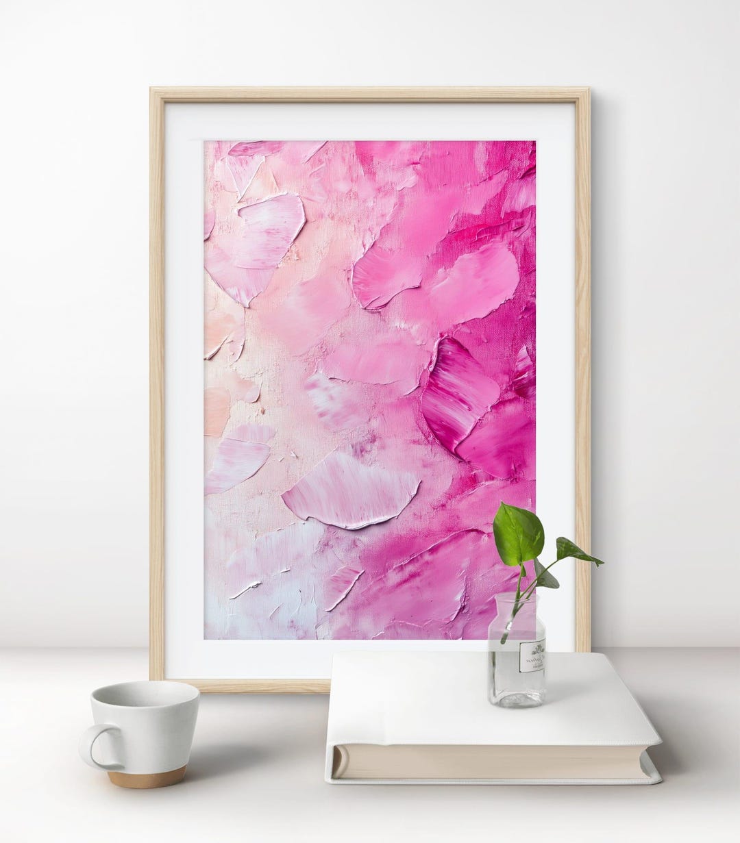 Pink Abstract Texture – Modern Digital Art Print, Aesthetic Wall Art ...