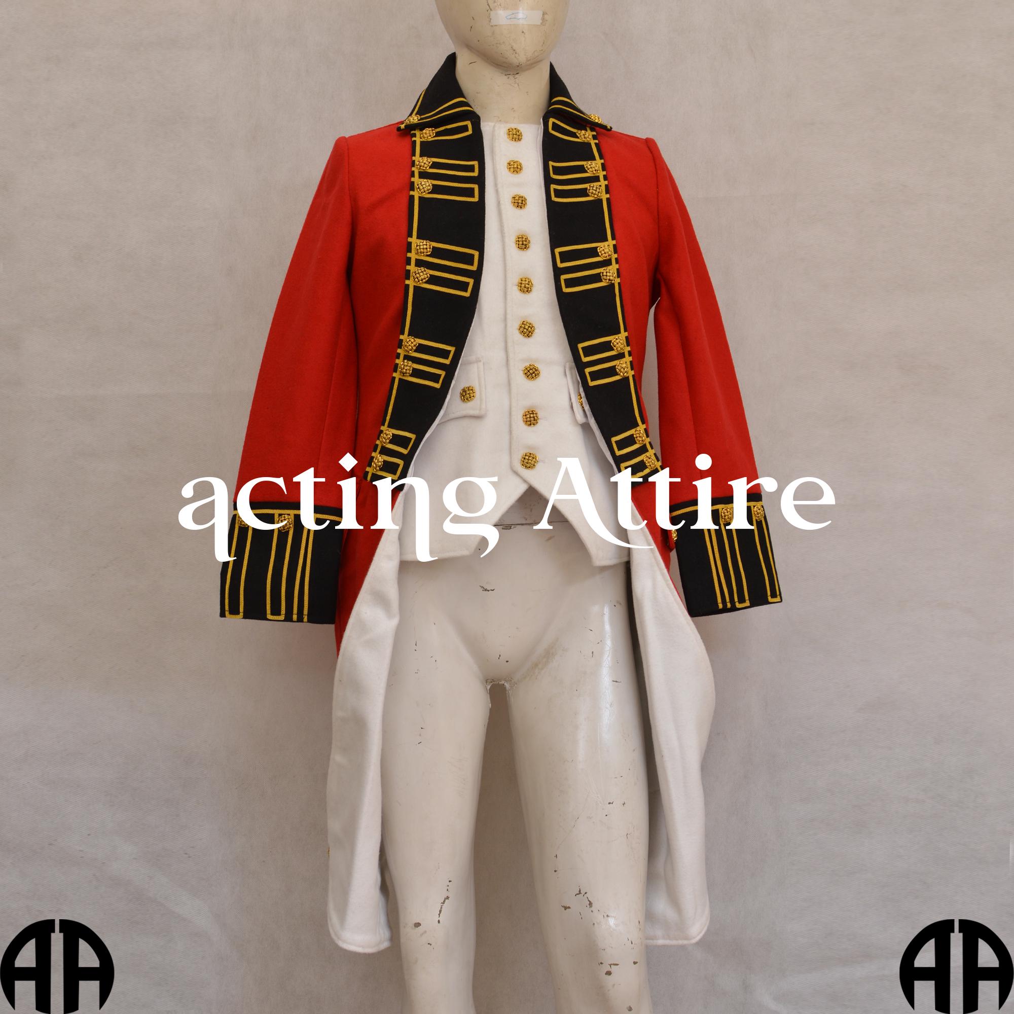 Red Wool British Army Jacket: Royal Uniform, Cavalry Style - Etsy