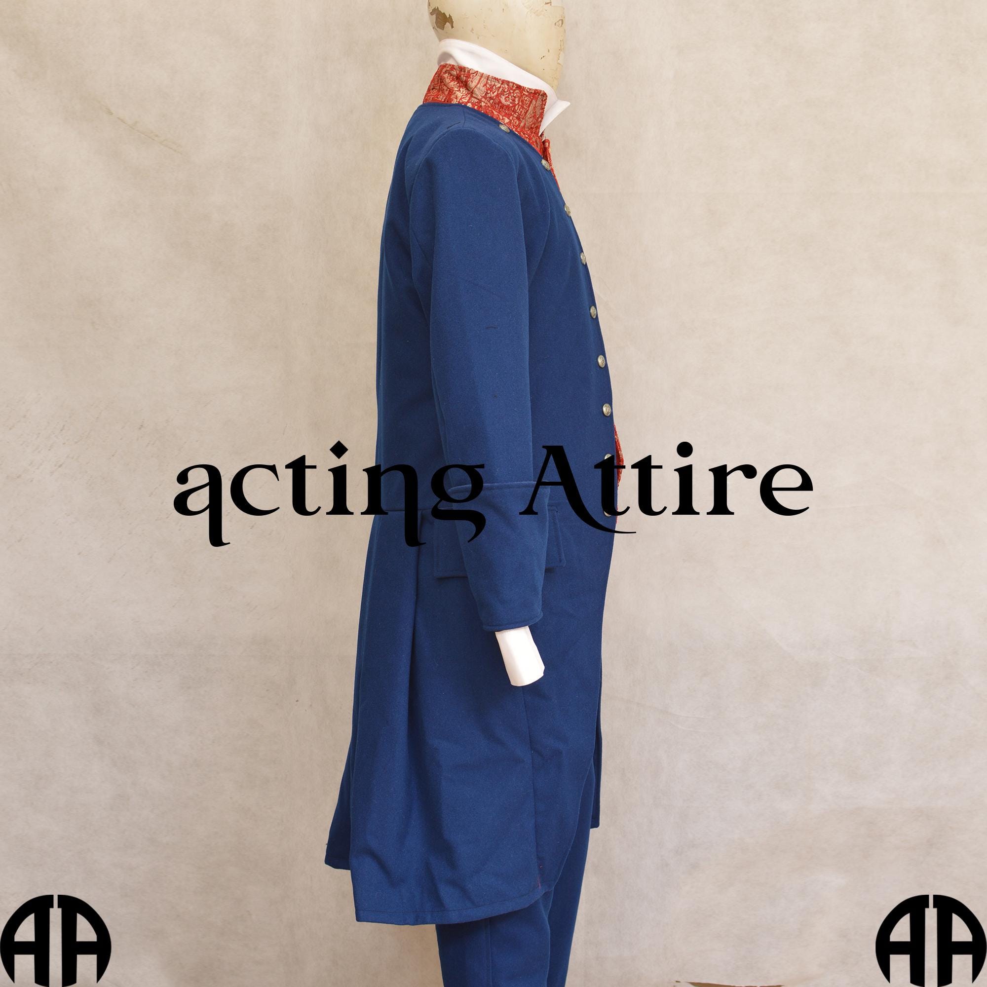 Men Frock Coat, 18th Century Frock Coat, Historical Frock Coat, 18th ...