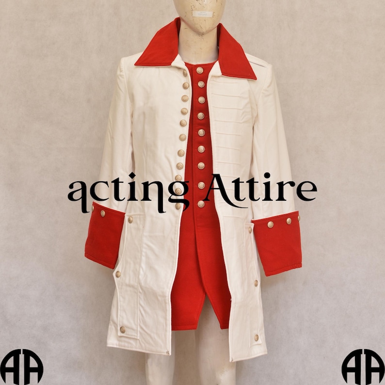 French Army Uniform, 18th Century Evolution Military Uniform, White ...