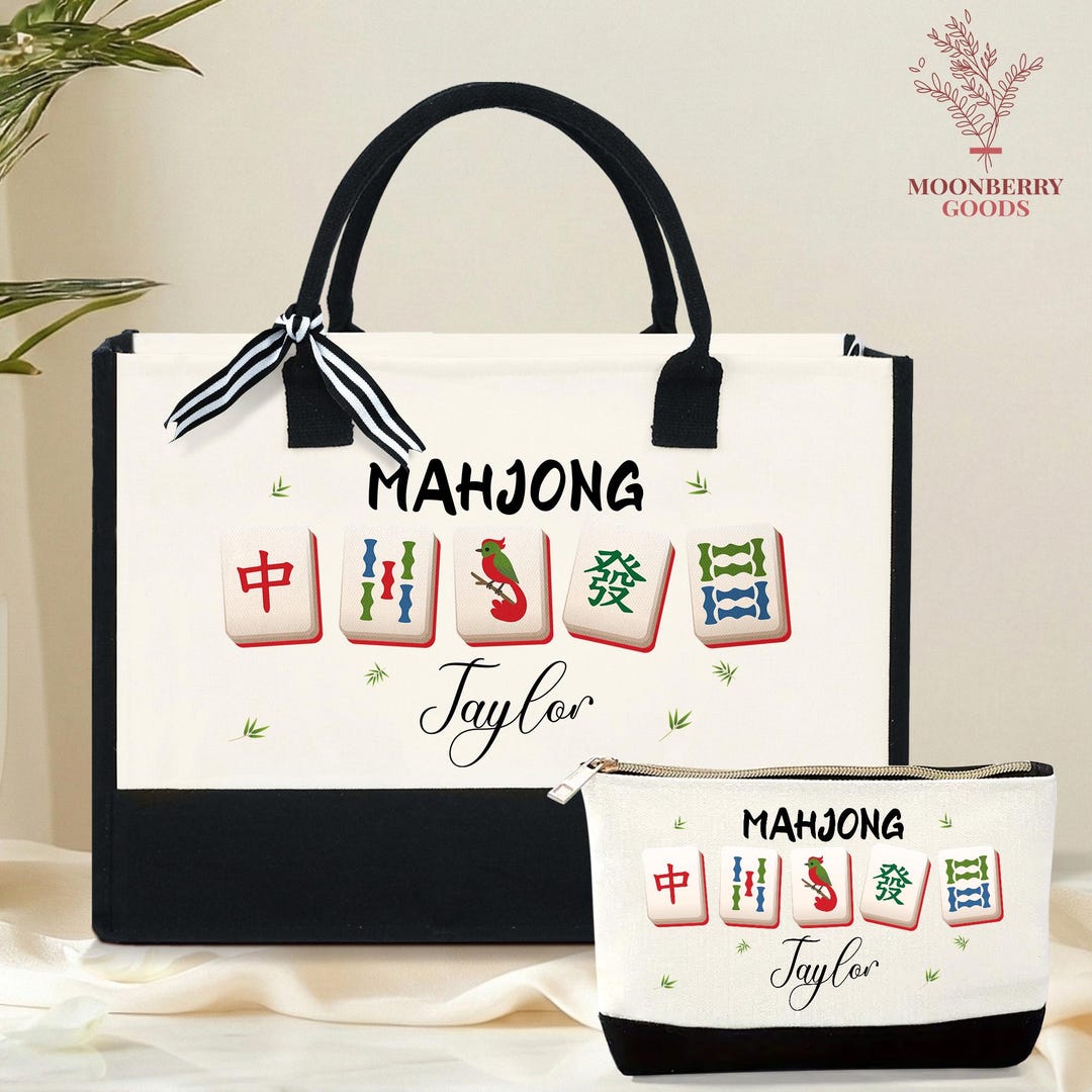 Personalized Mahjong Bag, Mah Jongg Bag, Gift for Mahjong Player ...