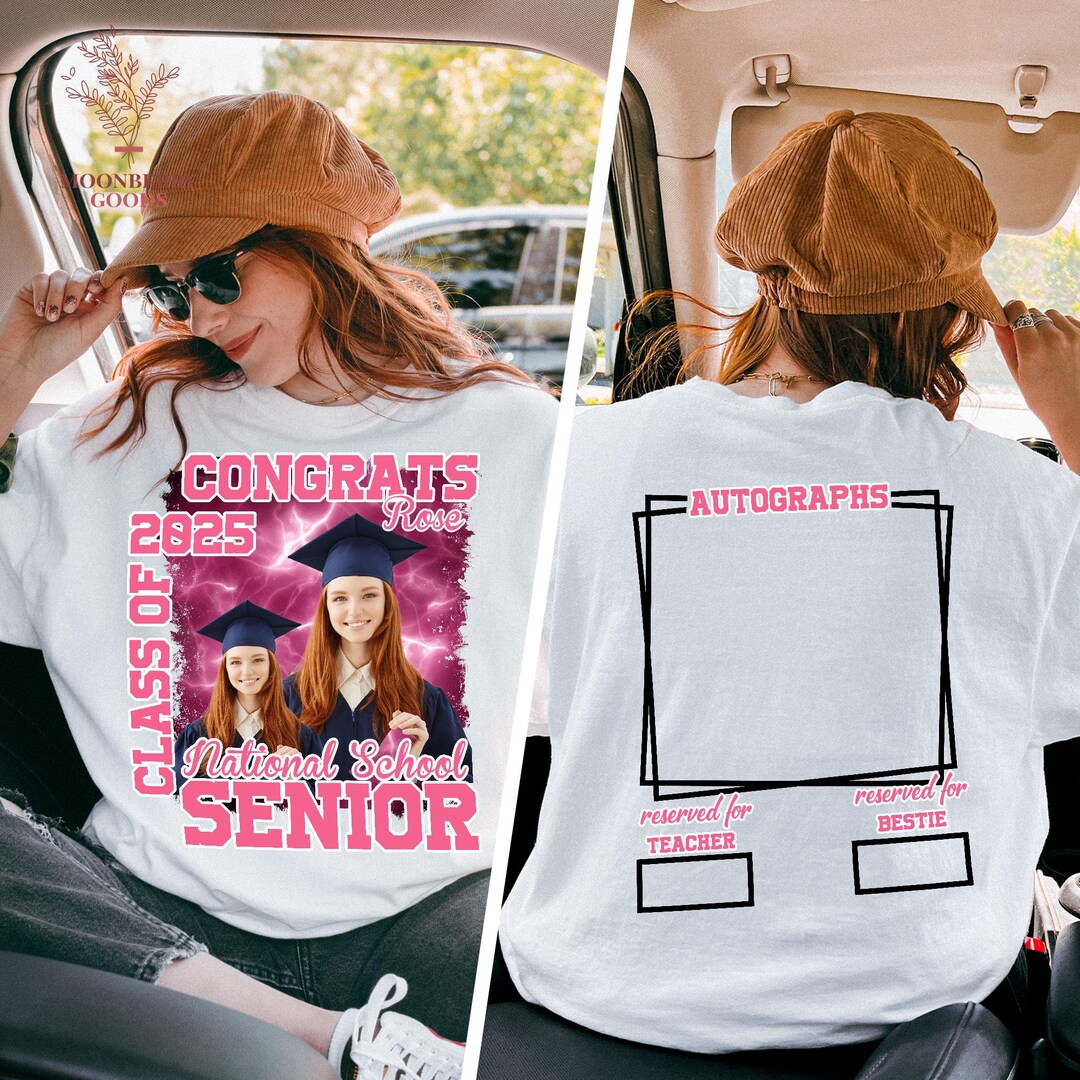 Graduation Autographs Shirt, Graduation Gift, Senior 2025, Custom ...