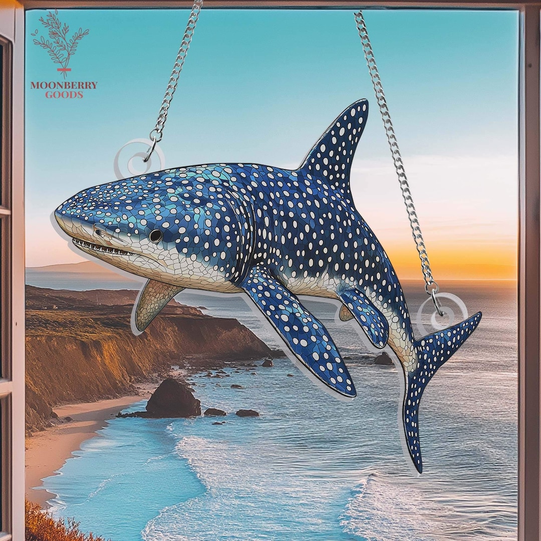 Whale Shark Acrylic Suncatcher, Whale Shark Window Hangings, Shark Gift ...