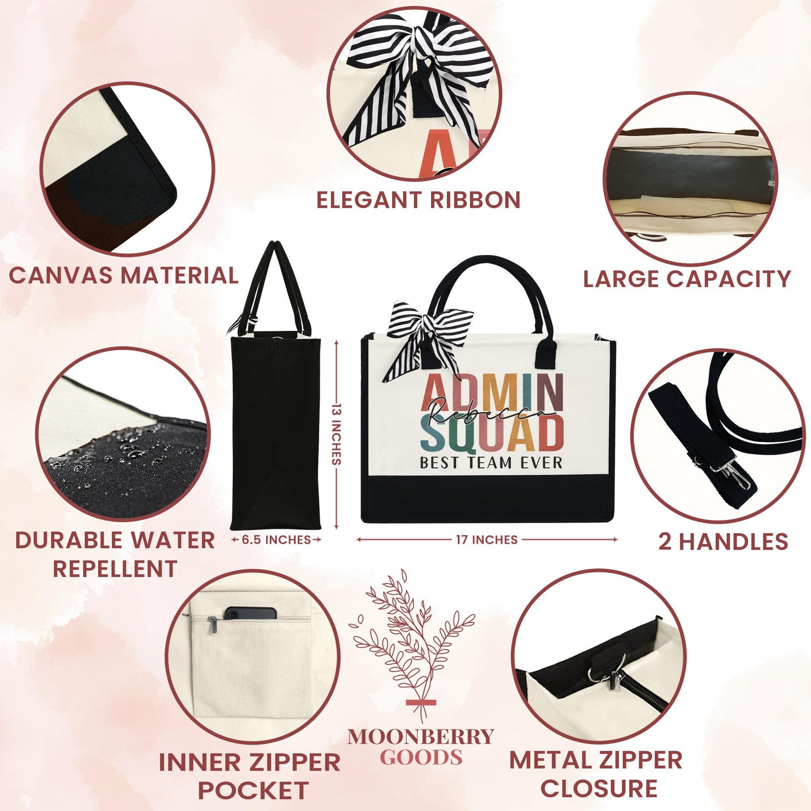 Admin Squad Tote Bag, Administrative Assistant Tote Bag, Administrative ...