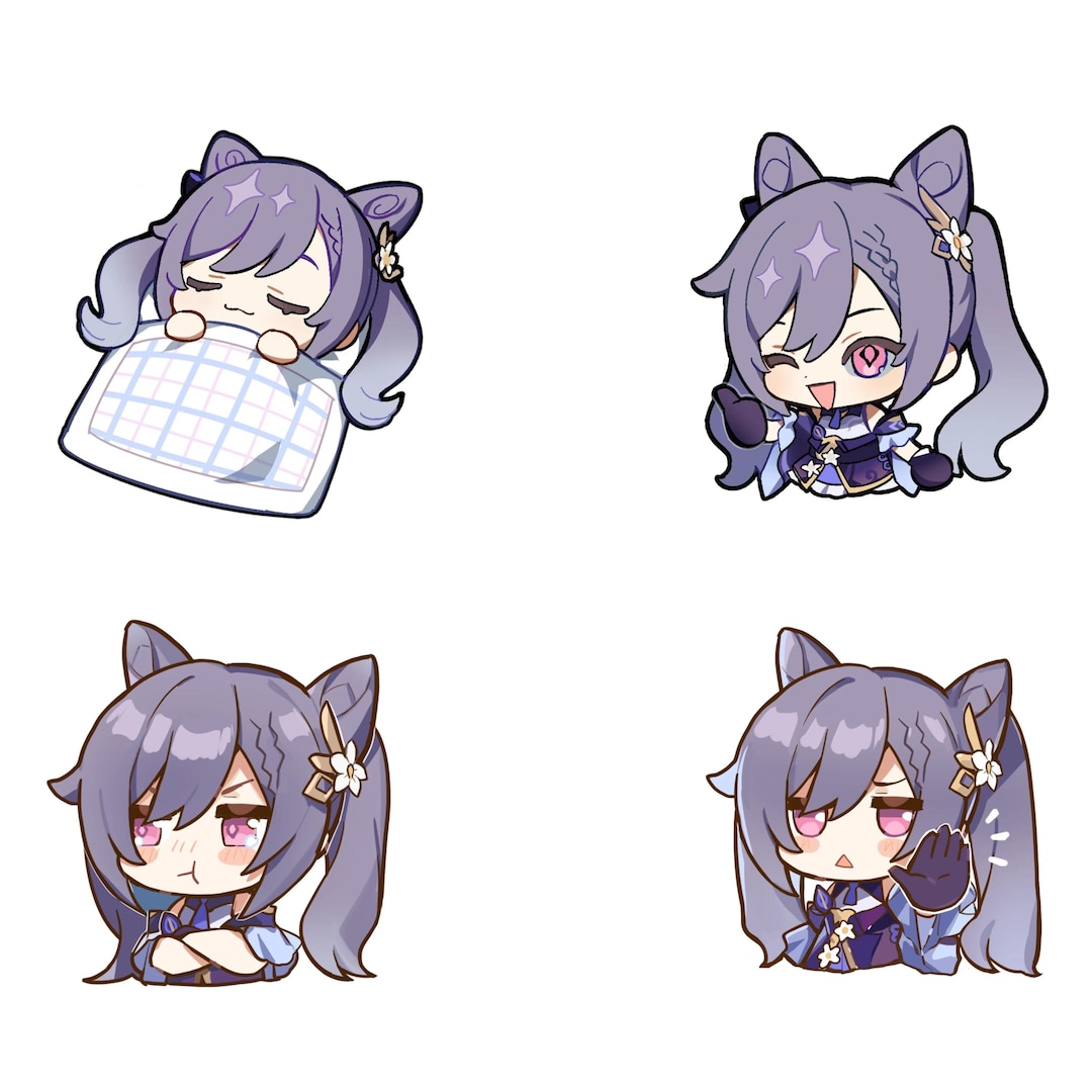 Large Keqing Genshin Impact Sticker Set, Keqing Stickers, Genshin ...