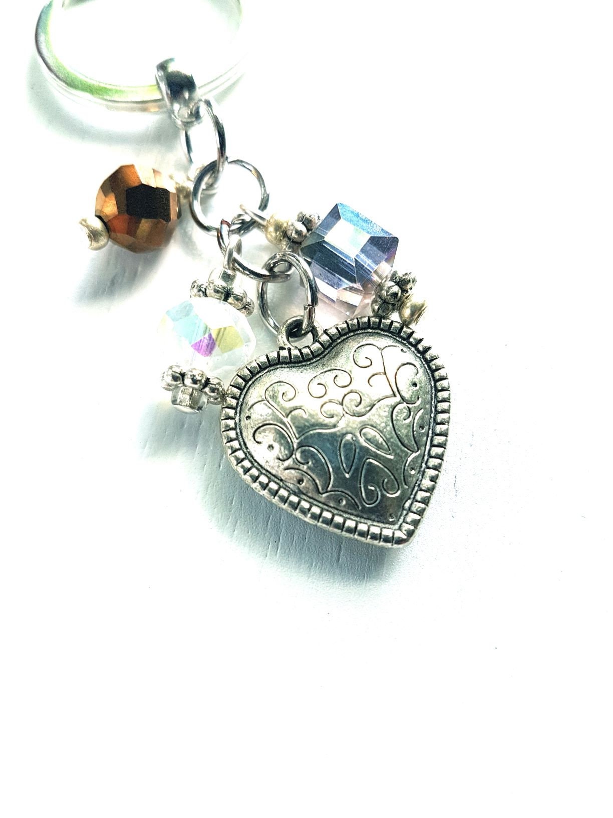 Heart Keyring Engraved Heart Keychain Mothers Love Keyring Womens ...