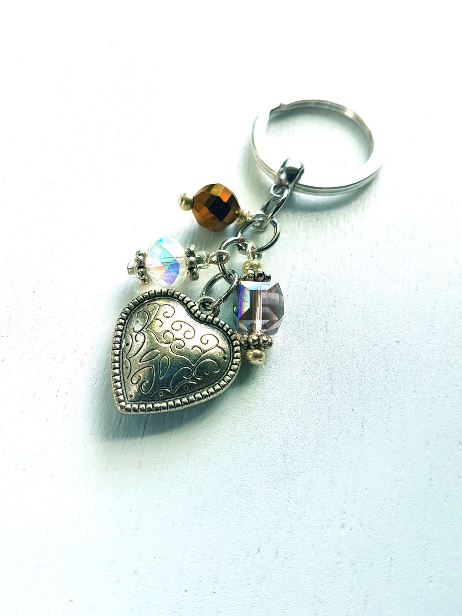 Heart Keyring Engraved Heart Keychain Mothers Love Keyring - Etsy