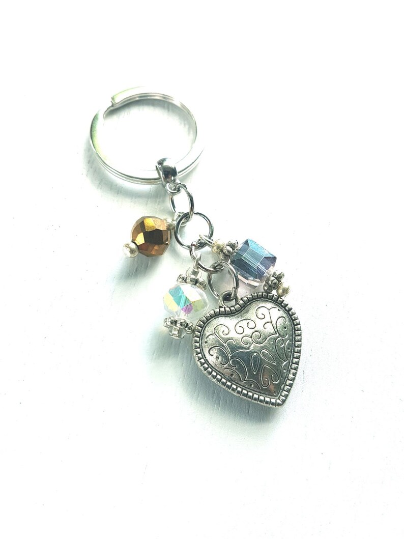 Heart Keyring Engraved Heart Keychain Mothers Love Keyring Womens ...