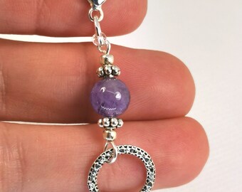 Larvikite Karma Keychain Charm Genuine Larvikite Stone and | Etsy