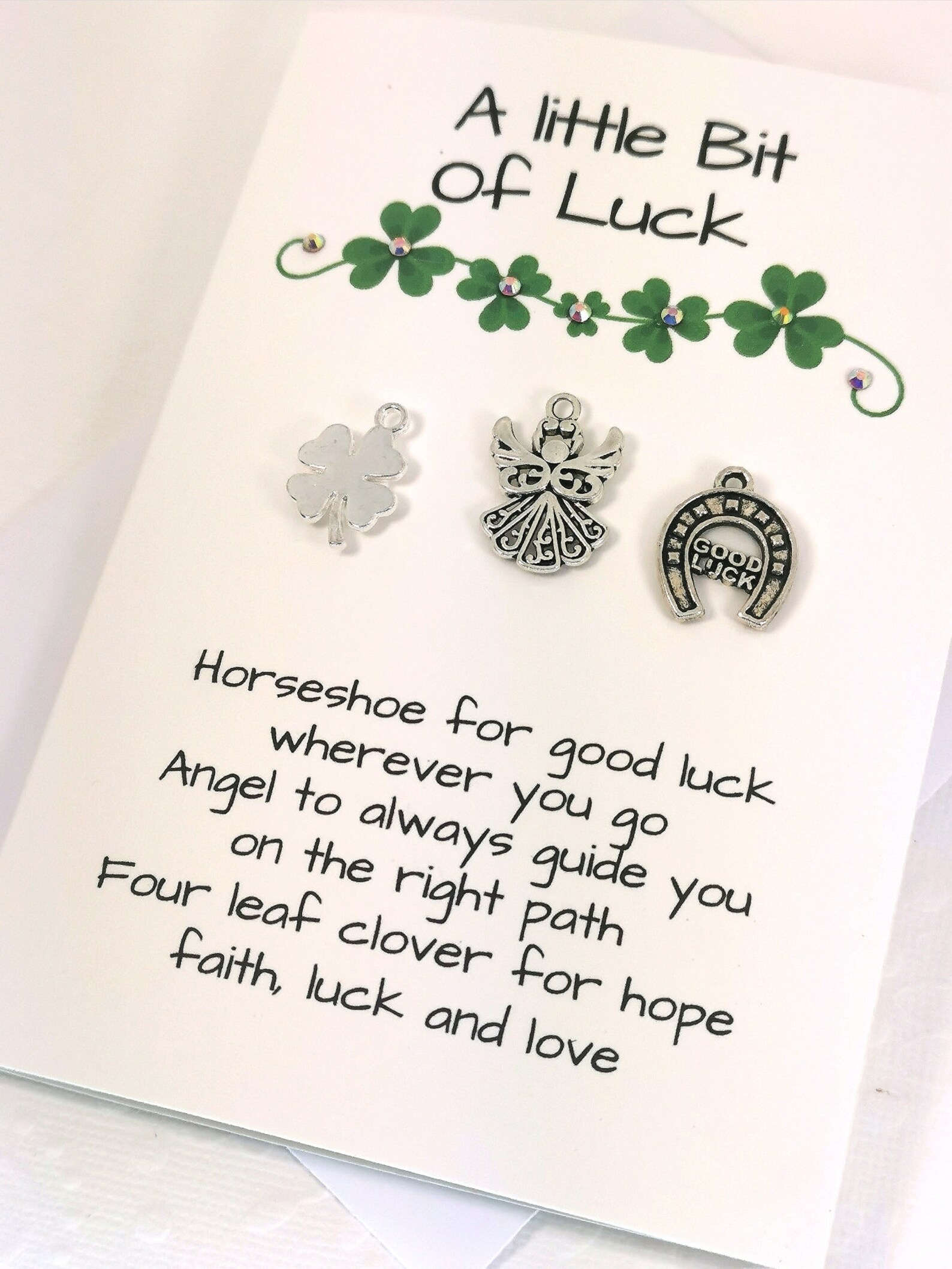Good Luck Charm Card Gift | A Little Bit of Luck Keepsake Gift ...