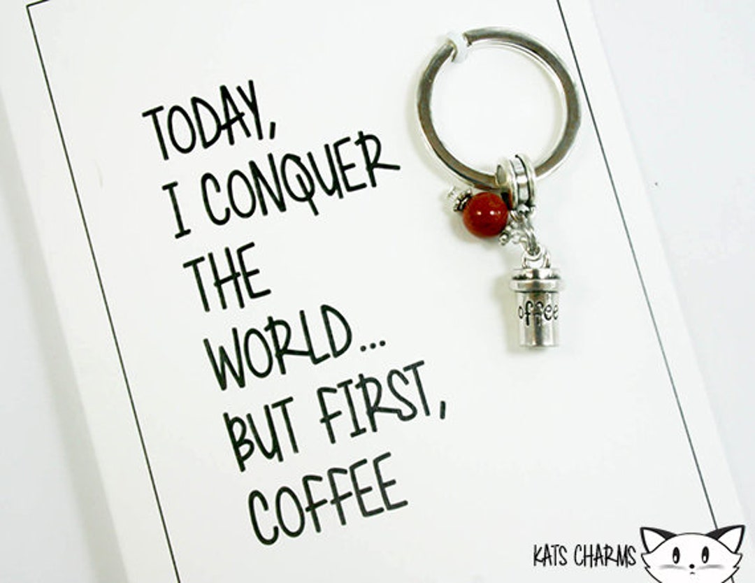 Coffee Keyring - Coffee Keychain - Conquer the World - Be Amazing ...