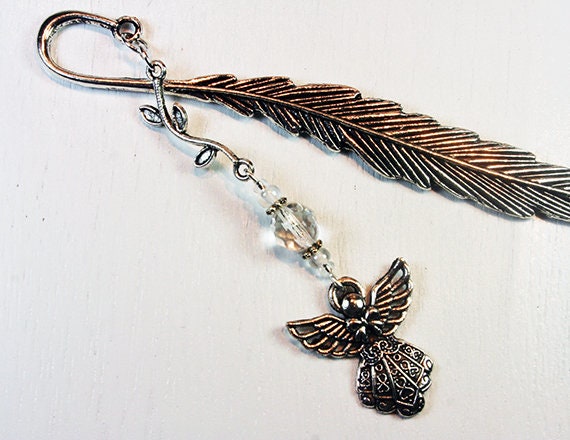 Beaded Angel Bookmark ,angelic Metal Book Mark, Crystal Beaded Angel ...