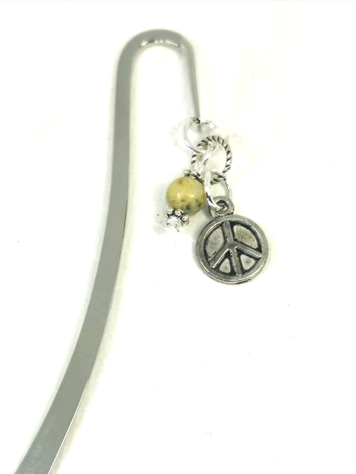 Peace Sign Bookmark Peace Book Mark Genuine Yellow - Etsy