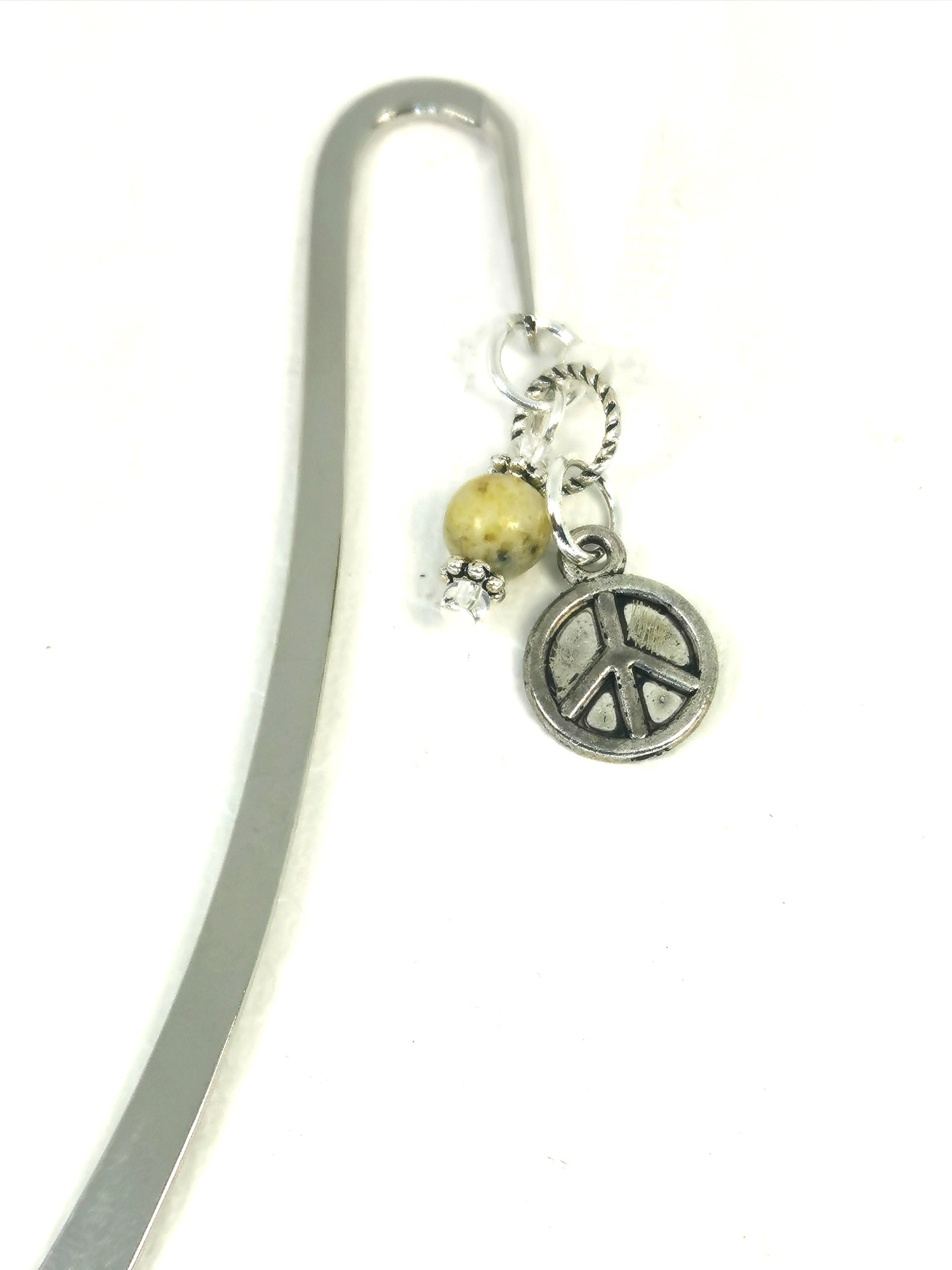 Peace Sign Bookmark Peace Book Mark Genuine Yellow - Etsy