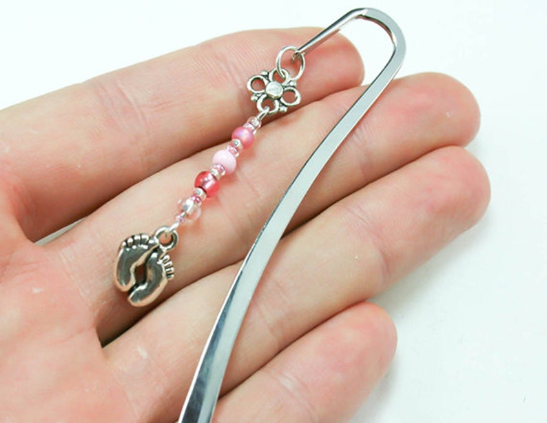 New Baby Gift. Baby Feet Bookmark. New Baby Girl Gift. Baby Shower ...