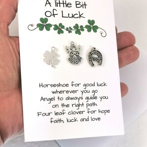 Good Luck Charm Card Gift | A Little Bit of Luck Keepsake Gift ...