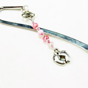 New Baby Gift. Baby Feet Bookmark. New Baby Girl Gift. Baby Shower ...