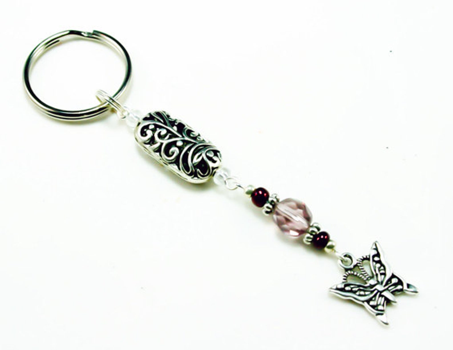 Beaded Butterfly Keychain Charm . Butterfly Keychain for Women, Nature ...